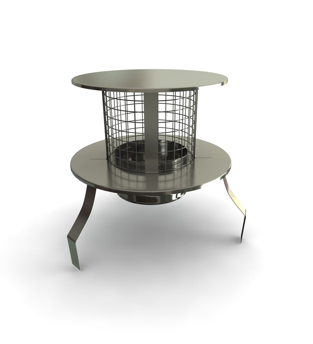 5 Inch Stainless Steel Screw Fit Pot Hanger Rain Cap | Trade Price Flues